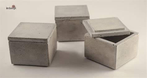 Small Concrete Box With A Concrete Lid Free Shipping Etsy