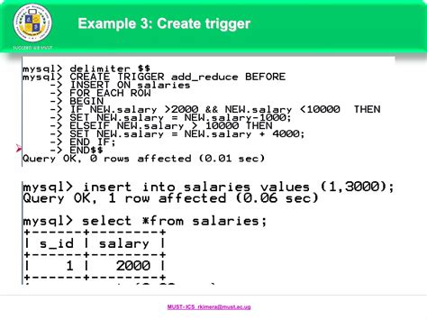 Using Triggers In My Sql Database Pptx