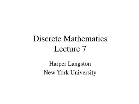 ppt discrete mathematics lecture 7 powerpoint presentation free