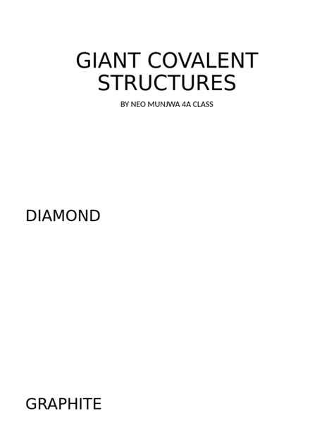 Giant Covalent Structures Pdf