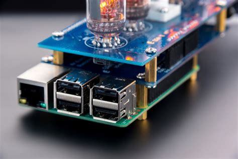 In 14 Hat Nixie Clock With Dots And Adapter Rgb Usb Tunes Tubes Sockets Columns