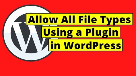 How To Allow All File Types Using A Plugin In Wordpress Youtube