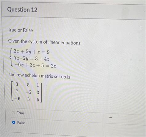 Solved Given The System Of Linear Equations