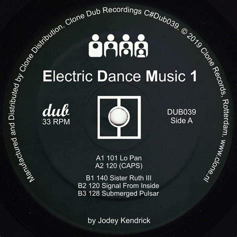 Jodey Kendrick Edm Vol 1 Vinyl Norman Records Uk