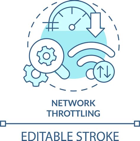 Network Throttling Turquoise Concept Icon Speed Limit Mobile First Design Testing Abstract