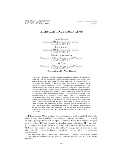 pdf multiscale image registration