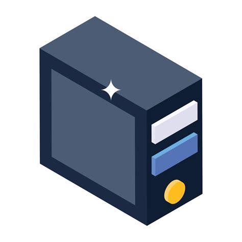 Computer Processing Unit Icon Of Cpu Server In Isometric Design 6466646 Vector Art At Vecteezy
