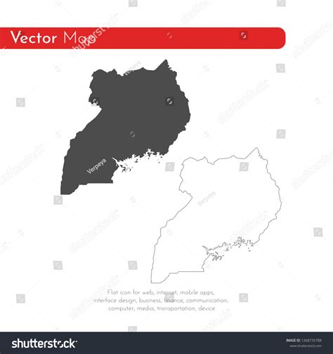 Vector Map Uganda Isolated Vector Illustration Stock Vector Royalty Free Shutterstock