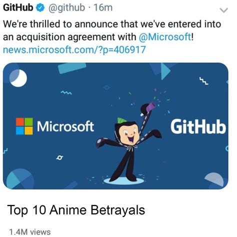 Microsoft Buying GitHub Has Led To Some Extremely Nerdy Memes The Verge