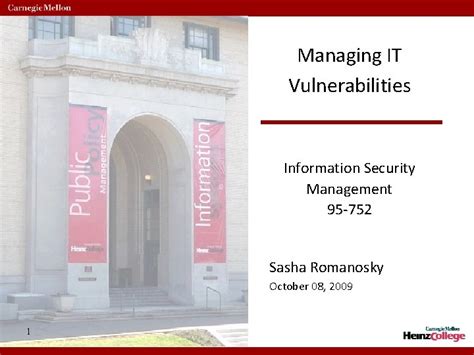 Managing It Vulnerabilities Information Security Management 95 752