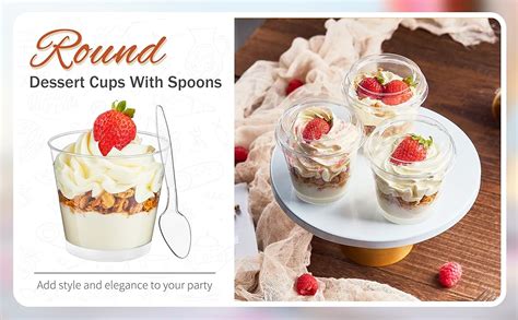 Qeirudu 50 Pack 6 Oz Plastic Cups With Lids For Desserts