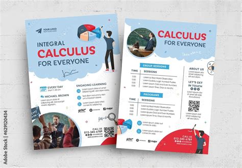 Math Learning Education Flyer Poster Layout Stock Template Adobe Stock
