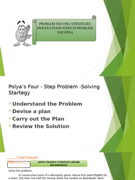 1 2problem Solving Strategies Polya S Four Steps In Problem Solving Pdf