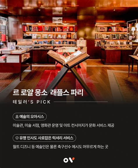 예술의 향연이 펼쳐지는 파리의 호텔 르 로얄 몽소