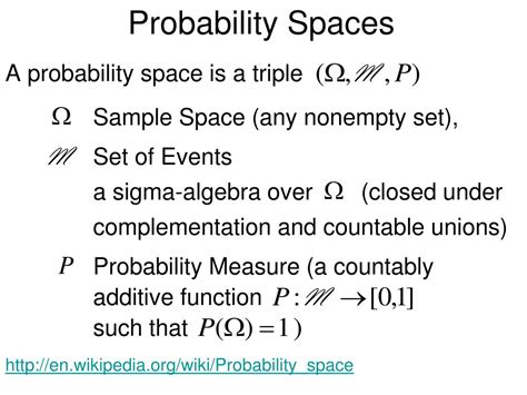 PPT Probability Spaces PowerPoint Presentation Free Download ID