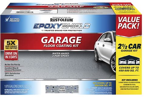 Rust Oleum 251870 Epoxy Coating Kit High Gloss Gray 2 Gal