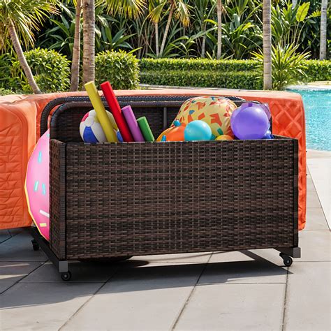 Edrosie Inc Versatile Wicker Garden And Poolside Dolly Outdoor Furniture