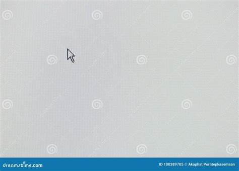 Arrow Computer Mouse Pointer On White Lcd Screen Stock Image Image Of
