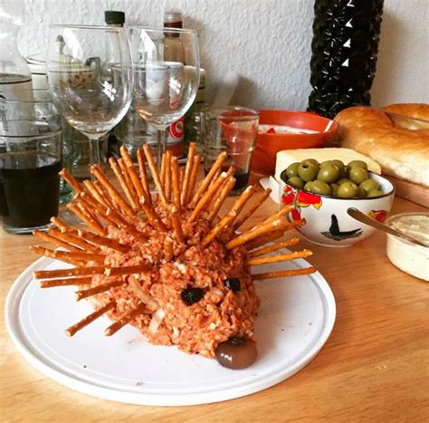 Party Food Just Stick Pretzel Sticks In Raw Meat And Call It Pork