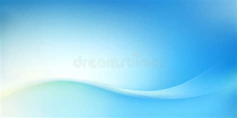 Abstract Blue Gradient Background With Soft Waves And Smooth