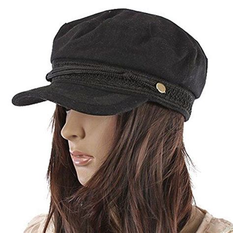 Womens Military Captain Hat Black