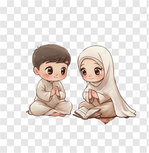 귀여운 만화 무슬림 아이들이 함께 기도하고 있다 이슬람교도 어린이 기도하다 Png 일러스트 및 이미지 에 대한 무료 다운로드 Pngtree