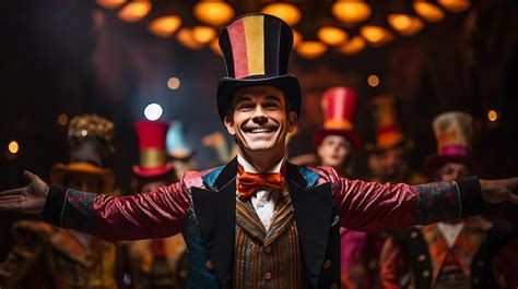 Premium Photo Ringmaster Performing In Circus