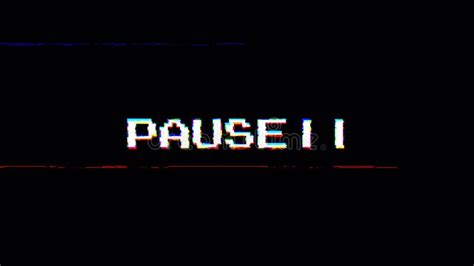 Vcr Pause Blinking Symbol On Blank Vhs Tape Animated Appearing With A