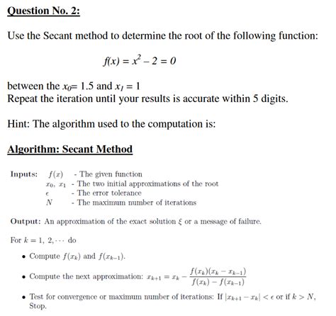 Solved Root Finding Methods Questions Can You Solve All