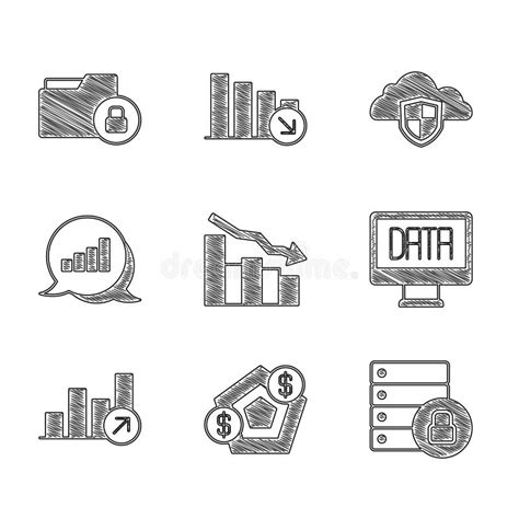 Set Financial Growth Decrease Server Security With Padlock Data