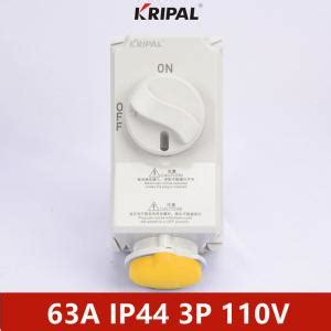 IP44 63A 3P Single Phase IEC Interlock Electrical Switch Socket Industrialswitchsocket