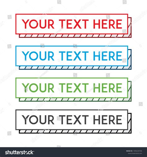 Banner Set Text Box Title Box Stock Vector Royalty Free 1499220746