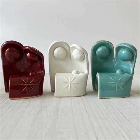 Small Nativity Set Modern Etsy