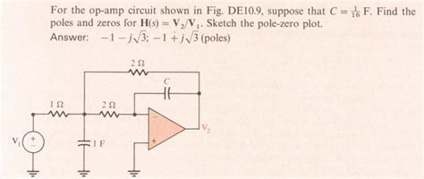 Solved For The Op Circuit Shown In Fig DEI0 9 Suppose Chegg Com