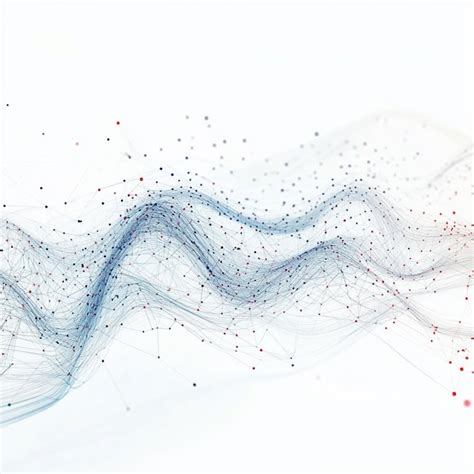 Interconnected Waves A Digital Symphony Of Data Points In Motion Across