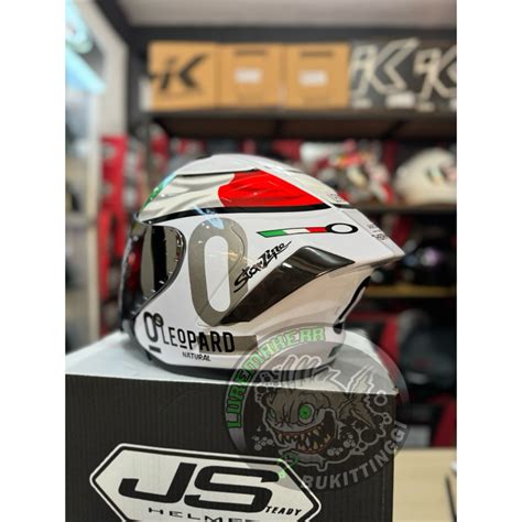 Helmet Js Armor Leopard Italy White Shopee Singapore