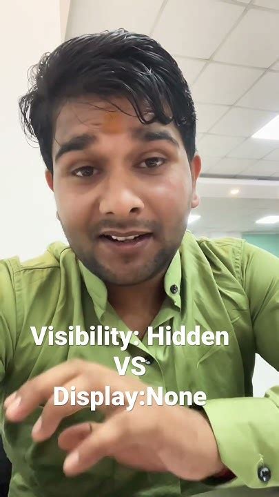 Visibility Hidden Vs Display None Html Css Question Youtube