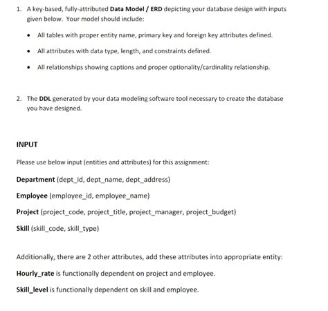 Solved 1 A Key Based Fully Attributed Data Model Erd