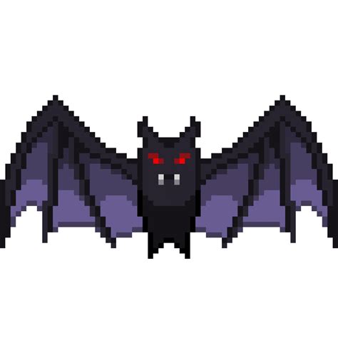An Bit Retro Styled Pixel Art Illustration Of A Blood Bat Png
