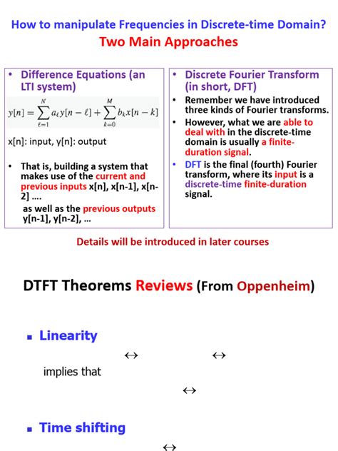 Course 06 Dtft And Z Transforms Pdf Discrete Fourier Transform Algorithms