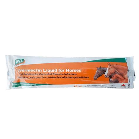 Horse Wormer Ivermectin Liquid Syringe 15 Ml Avl Ivermectin
