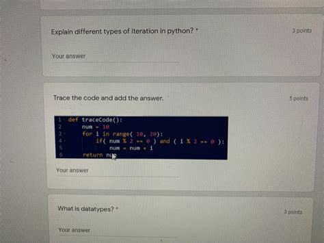 Solved Explain Different Types Of Iteration In Python 3