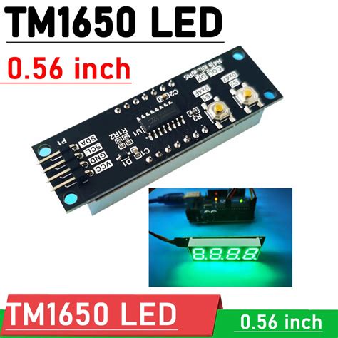 0 56 Inch Tm1650 4 Digit Digital Led Display Module With Time Point 2 Key Dc 