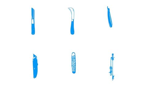 premium vector cut point vector icons set