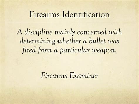 Bullet And Toolmark Analysis Ppt