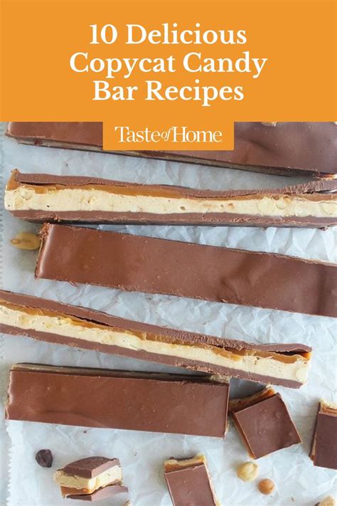 10 Delicious Copycat Candy Bar Recipes Candy Bar Recipe Filling