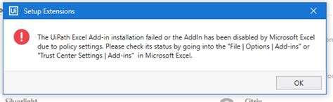 Uipath Excel Installation Failed Studiox Uipath Community Forum