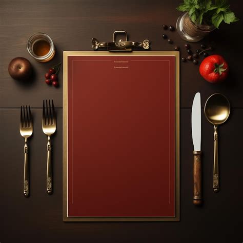 Premium Photo Blank Empty Menu Template Red