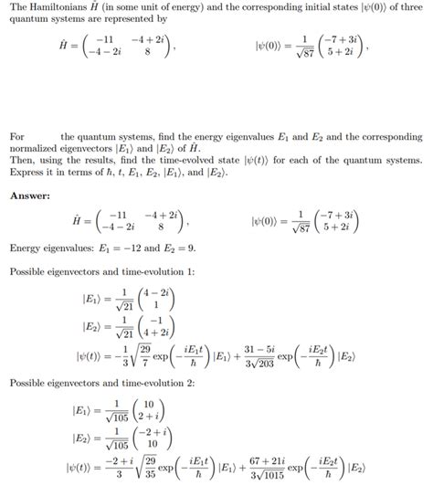 Solved How Are The Possible Eigenvectors Obtained For Chegg Com