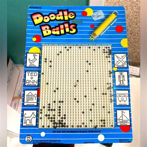 Games 1984 Doodle Balls Vintage Magnetic Game Rare Made In Usa